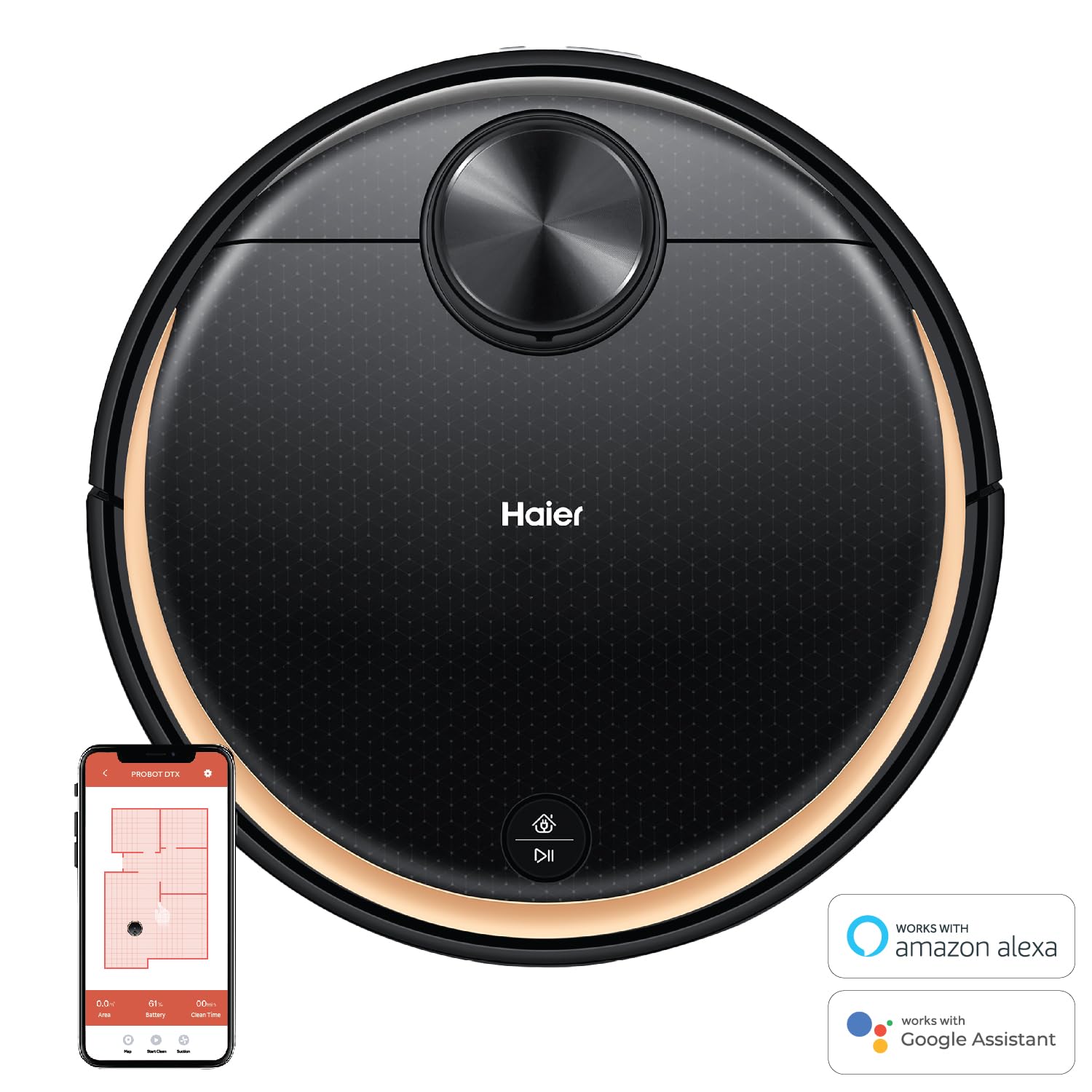 Buy Haier PROBOT-DTX Robotic Vacuum Cleaner for Home & Office, Laser Navigation, Memory Mapping ...