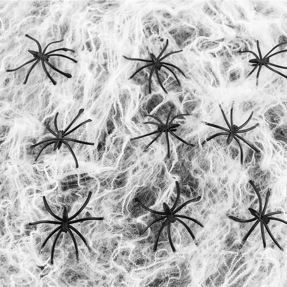 SHARON COOPER halloween decorations cobweb, 60g with 30pcs Fake Spiders ...