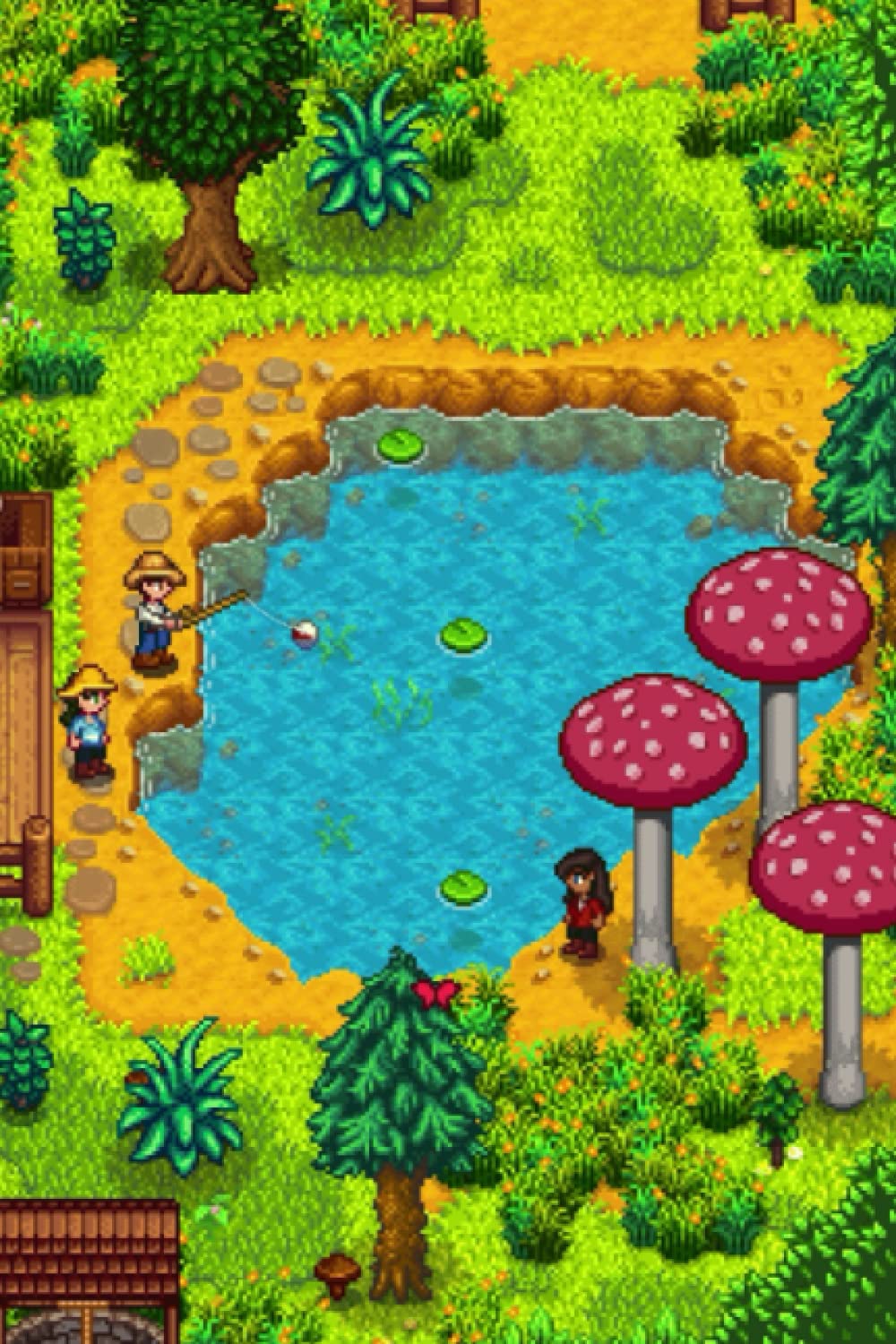 Buy Stardew Valley Farm With Lake And House And Mushrooms: Pixel Art of ...