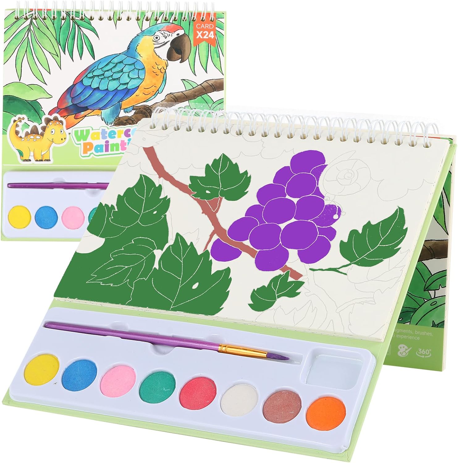 Amazon.com: Watercolor Coloring Books Watercolor Paint Book water color ...