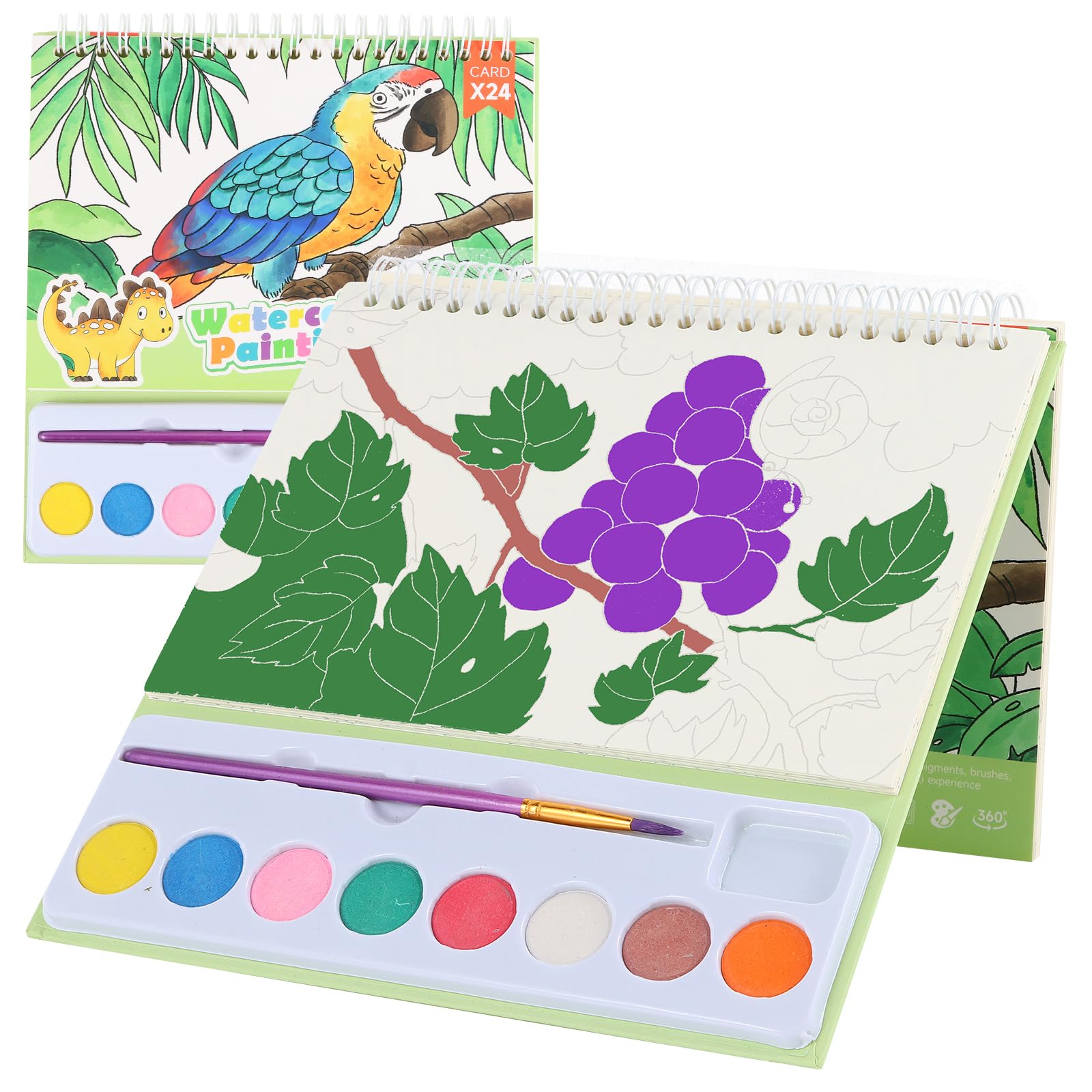 Amazon.com: Watercolor Coloring Books for Kids Watercolor Paint Book ...