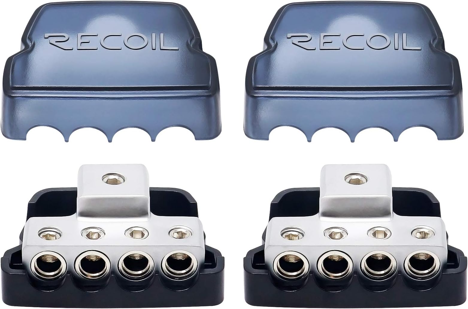 Amazon.com: Joinfworld 4 Way Power Distribution Block Car Audio 0/2/4 ...