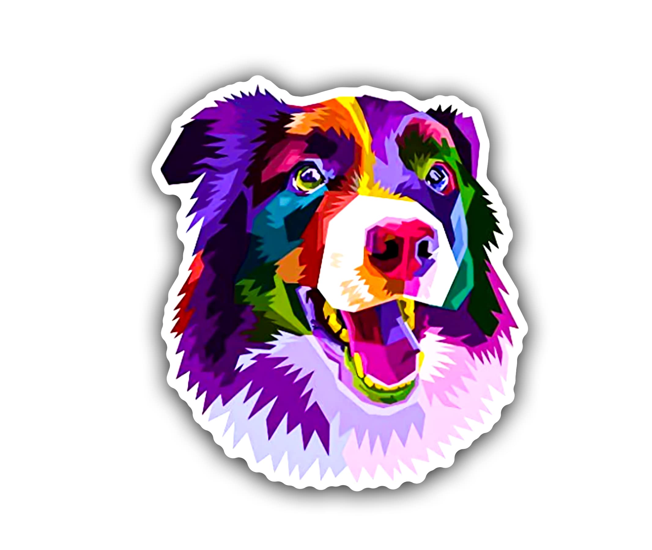 Amazon.com - WSQ Border Collie Pop Art Style Vinyl Decal Sticker ...