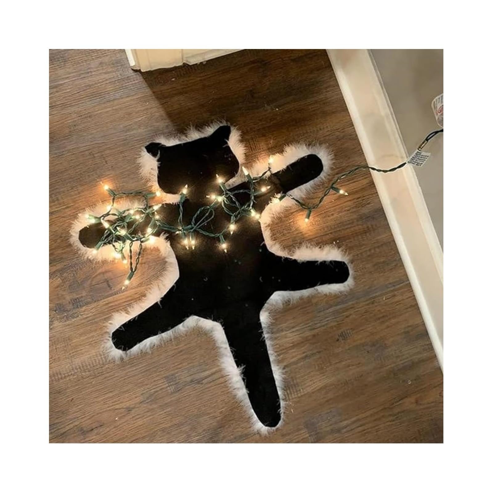Amazon.com: Funny Christmas Rugs Light Up Fried Cat Rug Decor National ...