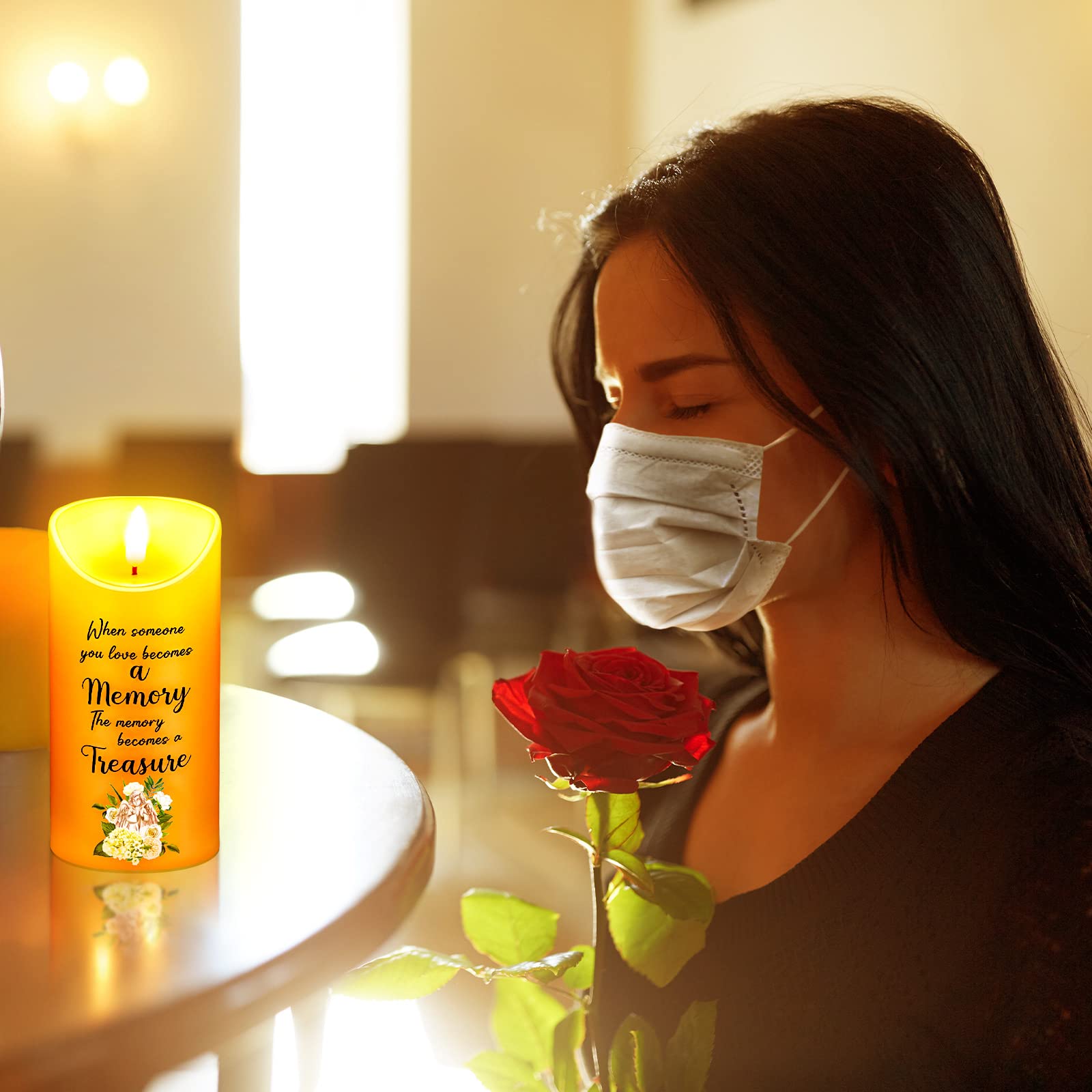 Snapklik.com : Memorial Candles Mothers Day Mourning Gifts LED Sympathy ...