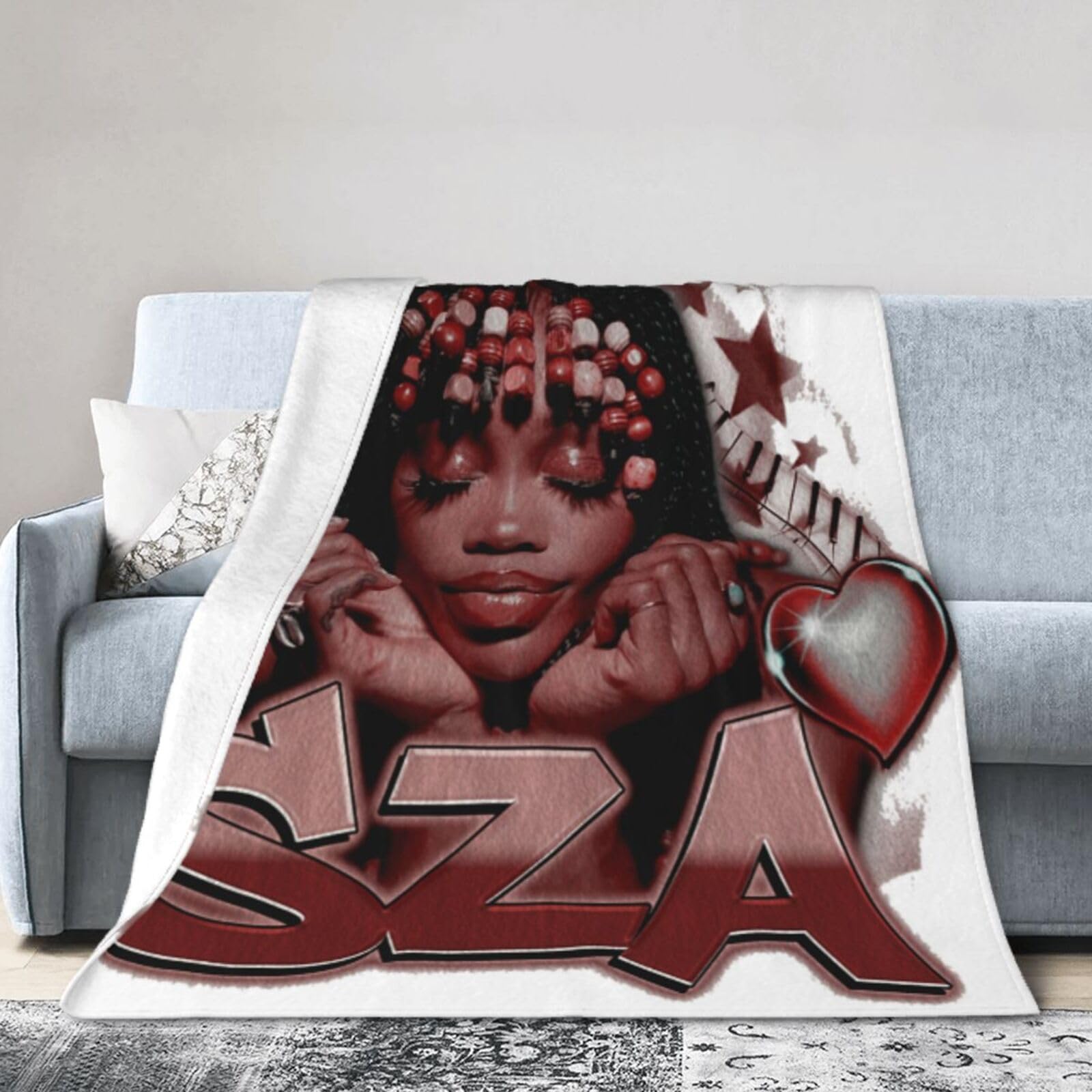 Amazon.com: SZA Music Blanket Ultra-Soft Throw Flannel, Warm Sofa ...