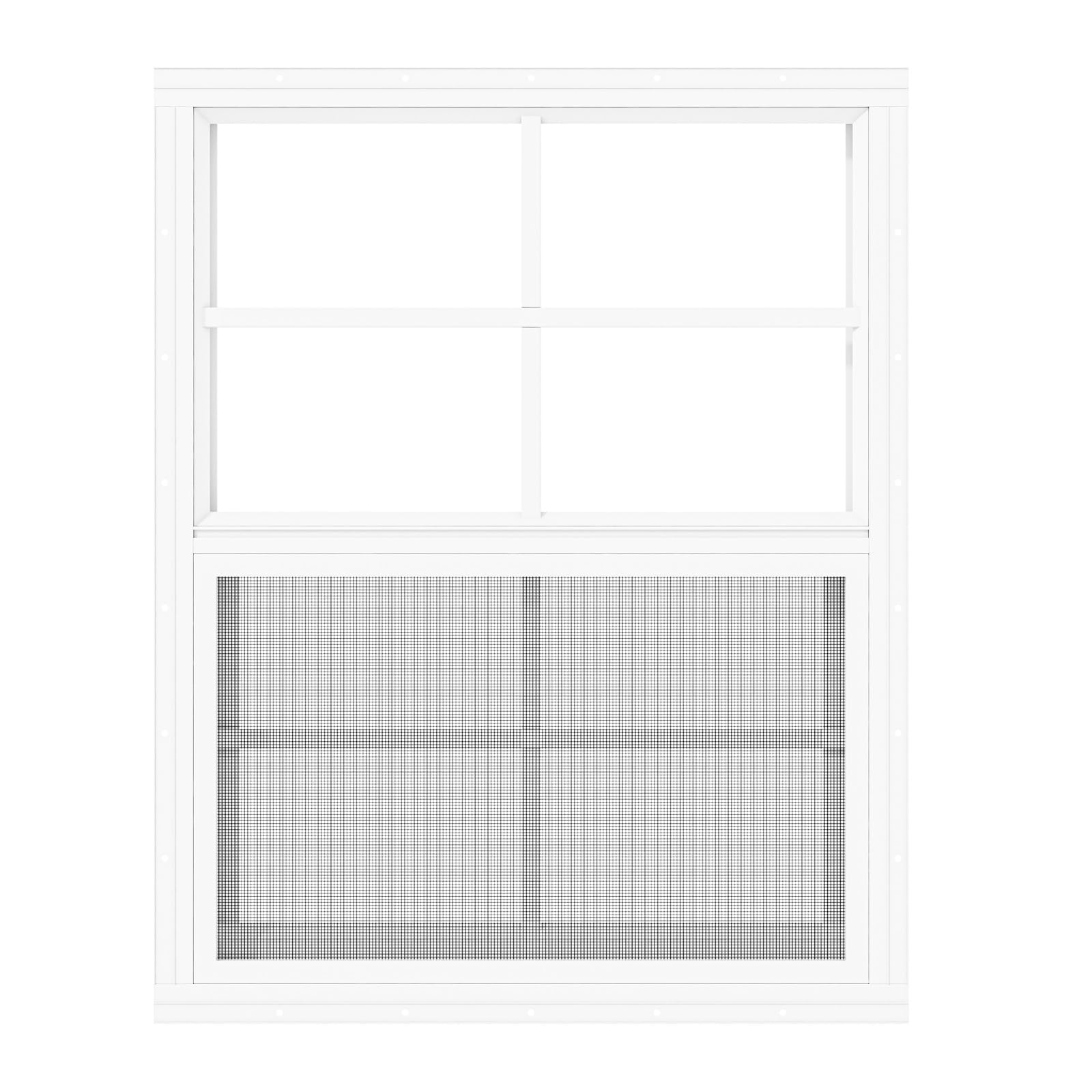 1 Pack Shed Window 18" x 23" Flush Mount Window with Tempered Glass ...