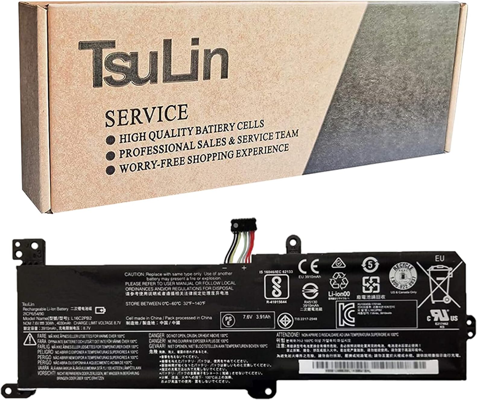 Amazon.com: Emaks L15L4E01 Battery L15L4A01 for Lenovo Ideapad 100 ...