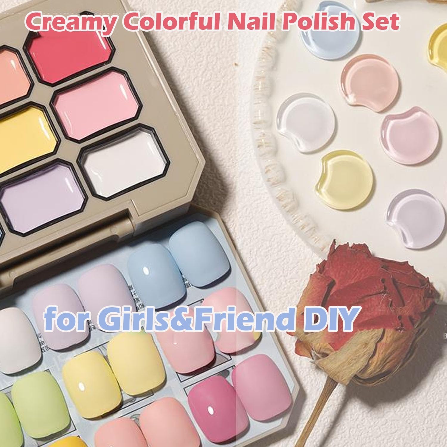 Snapklik.com : Creamy Colorful Nail Polish Set, Solid Cream Gel Polish ...