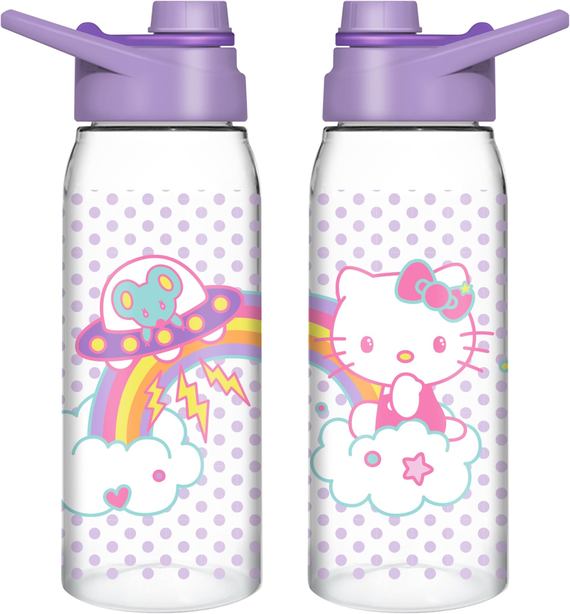 Amazon.com: Hello Kitty Reusable Water Bottle - Bundle with Plastic ...