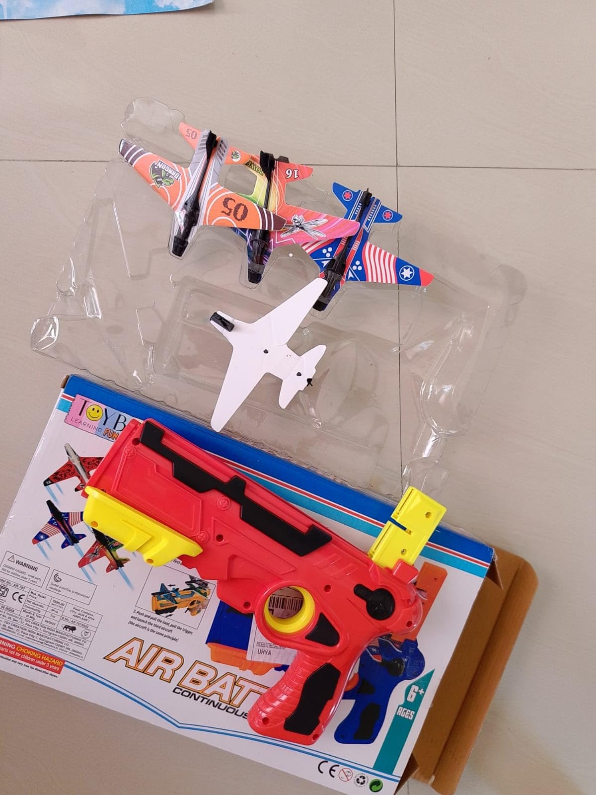 VGRASSP Catapult Toy Airplane, Pistol Shooting Game Toy Gun Air Battle ...