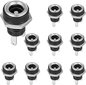Amazon.com: 10 Pcs 5.5 X 2.1 Mm Dc Power Jack Panel Mount Connector ...