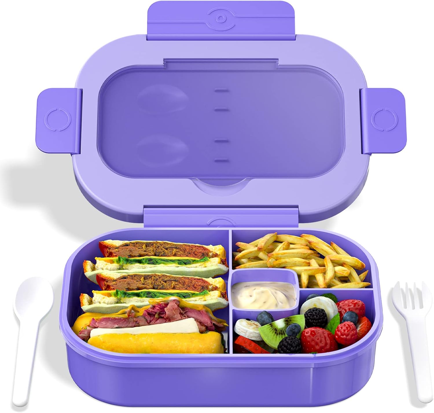 Amazon.com: TEVIKE Bento Box, 1300ML Bento Lunch Box Food Storage ...