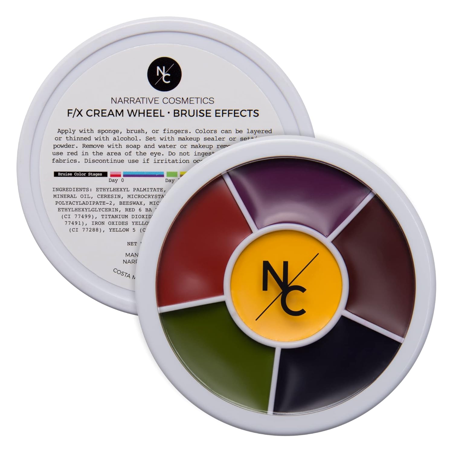 Narrative Cosmetics 6 Color Bruise Wheel for Special Effects Costumes ...
