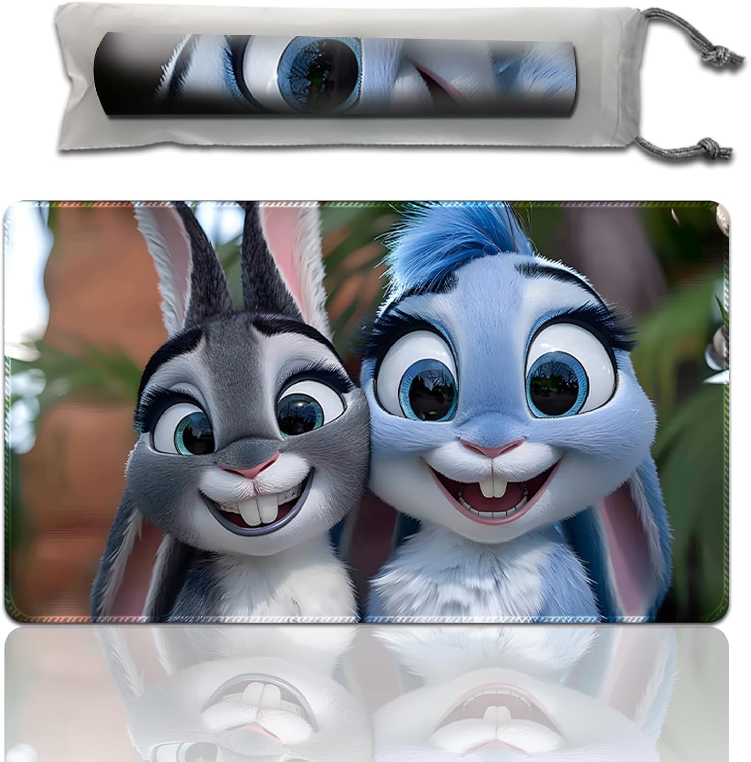 Amazon.com: Lorcana Playmat for Cute Rabbit 23.6 x 13.7 in Game Mat for ...