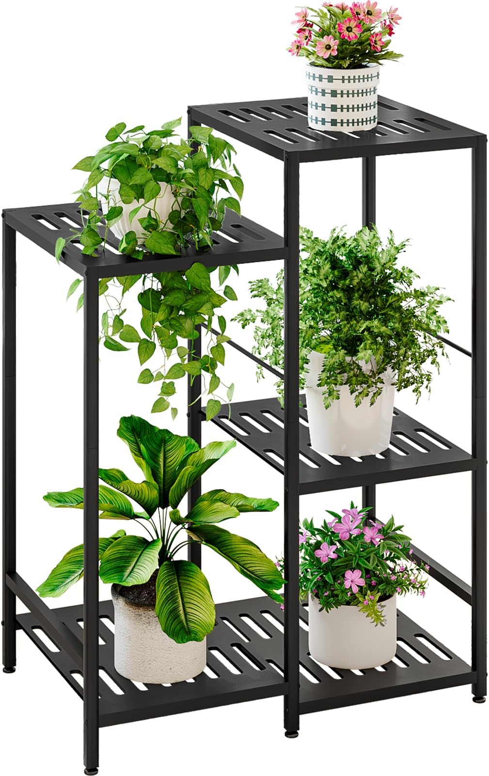 Amazon.com: YIZAIJIA Plant Stand Indoor Corner Tall 2 Tier Metal Modern ...