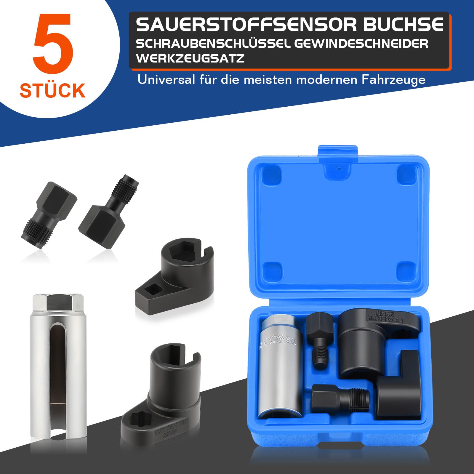 Snapklik.com : Automotive Oxygen Sensor Socket, 1/2" And 3/8" Drive 7/8 ...