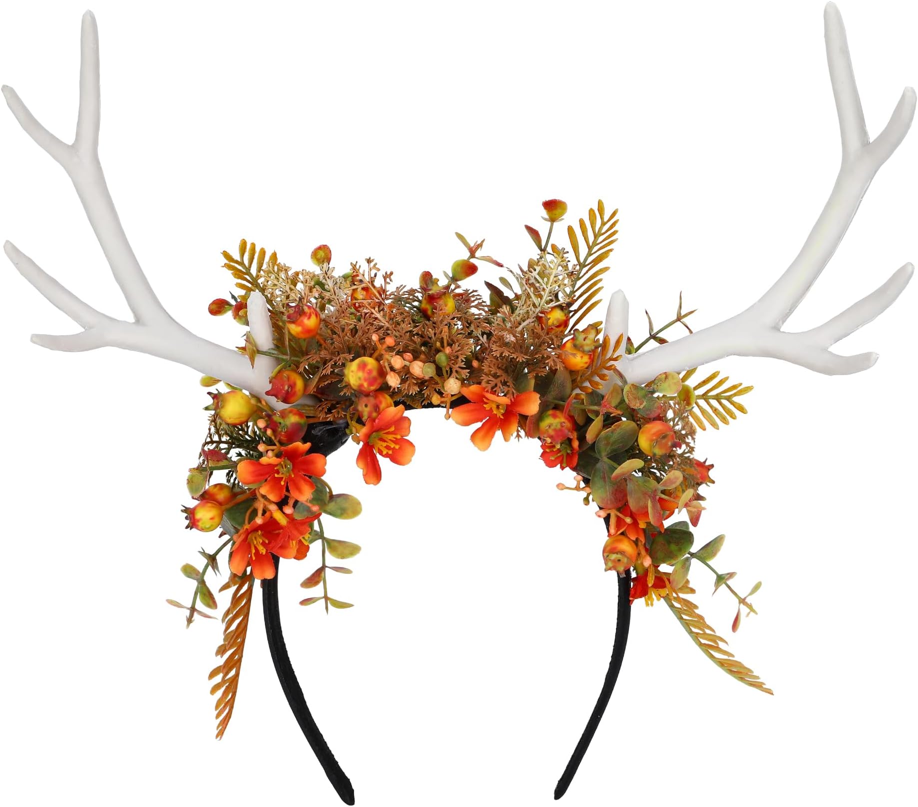 Amazon.com : MOSTORY Handmade Antler Headband Brown - Adjustable ...