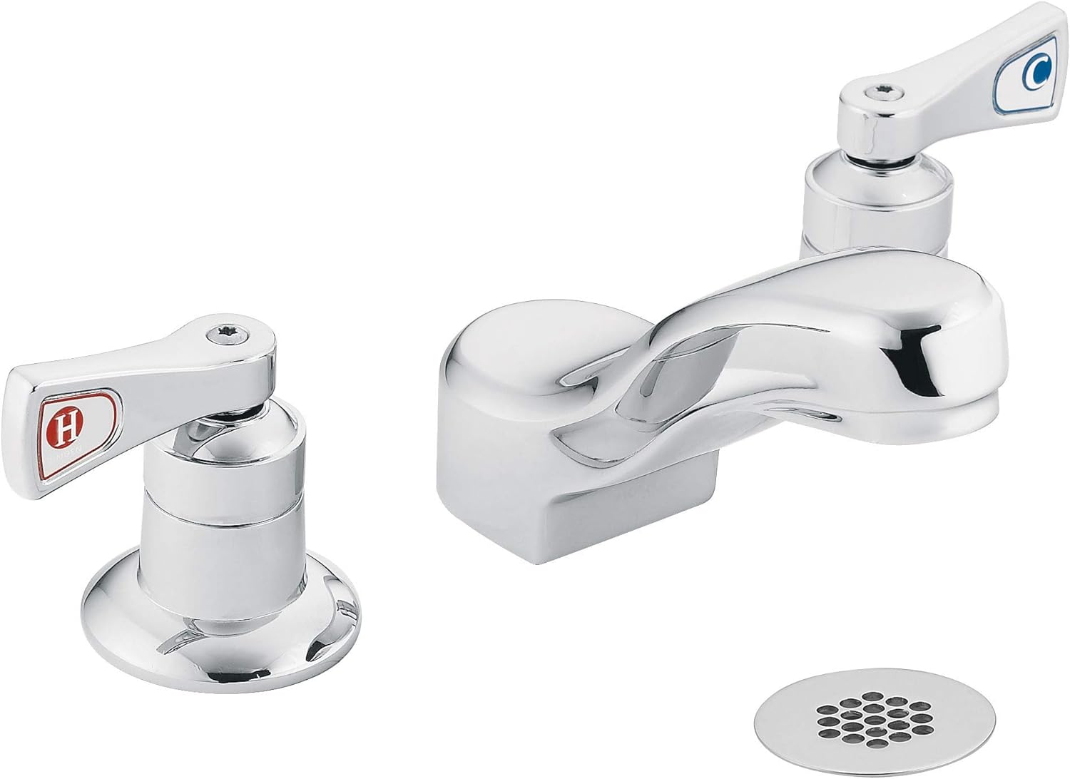 Moen 8224 Commercial M-Dura Widespread Lavatory Faucet with Grid ...