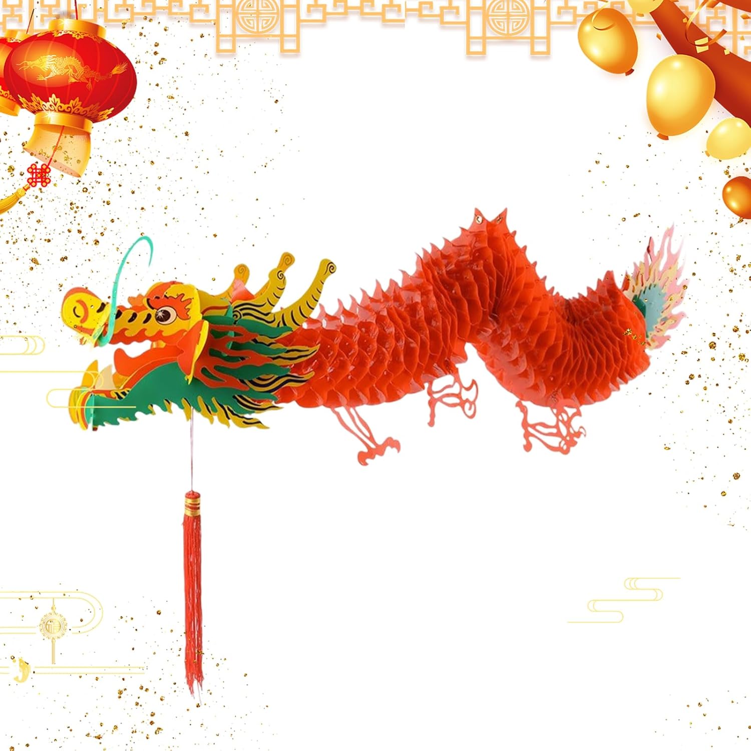 hawien Chinese Paper Lanterns Dragon, 2024 Lunar New Year Lantern ...