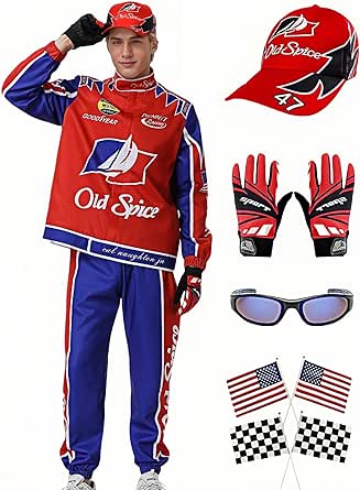 Amazon.com: T TUNSTAND Adult Ricky Bobby Costume for Men Talladega ...