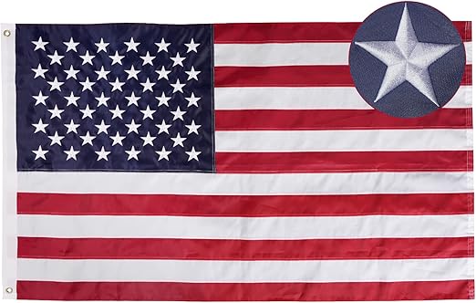Amazon.com : Bradford American Flag 2x4 ft Outdoor Embroidered US USA ...