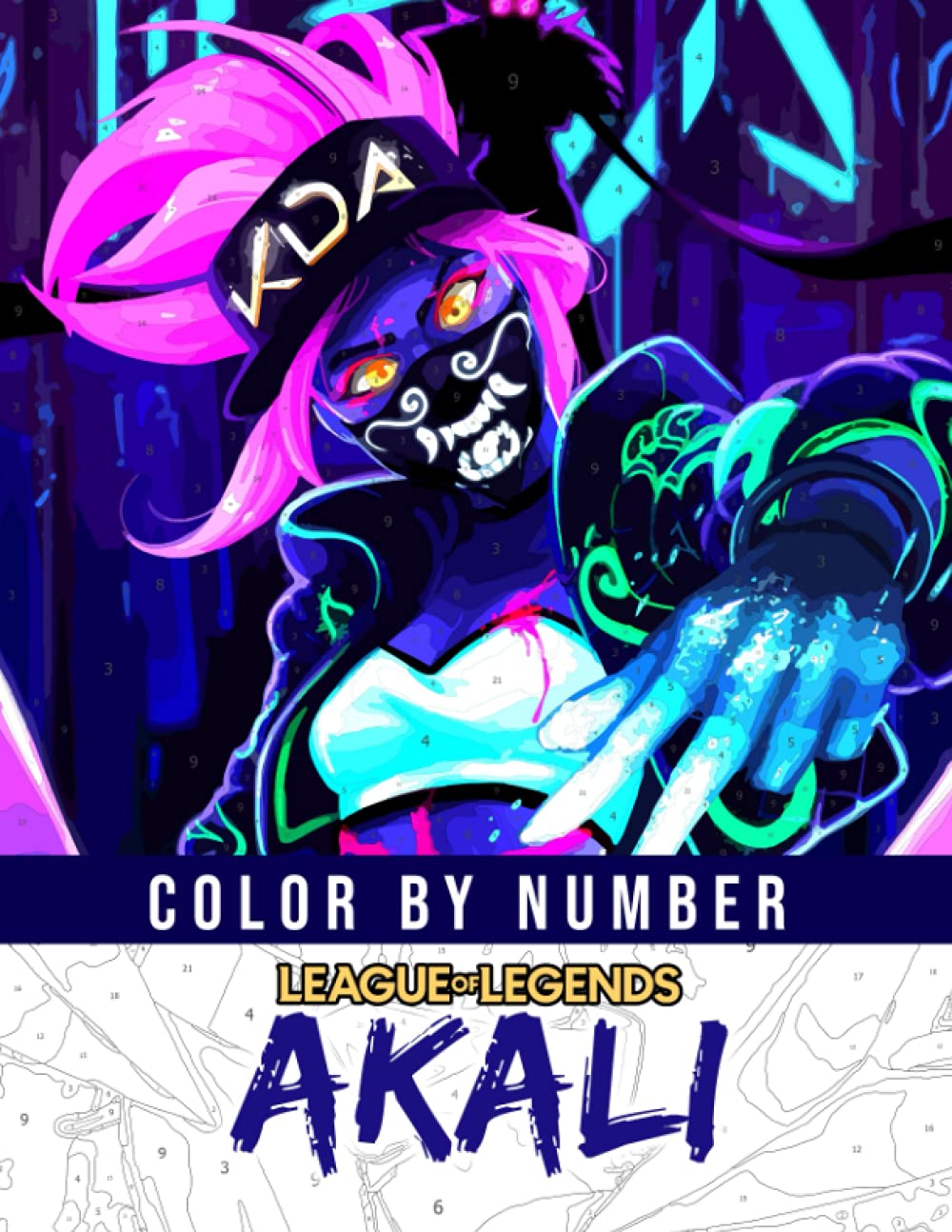 Akali Color By Number Favorite League Of Legends Video Game ...