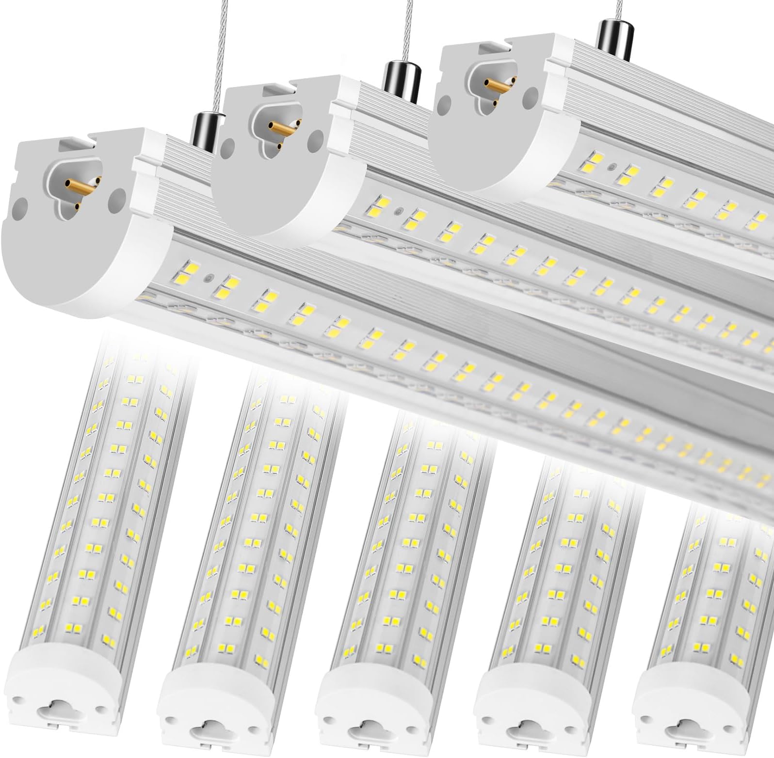 8FT LED Shop Light, U Shape 125W Integrated LED Tube Light, 6500K Clear ...