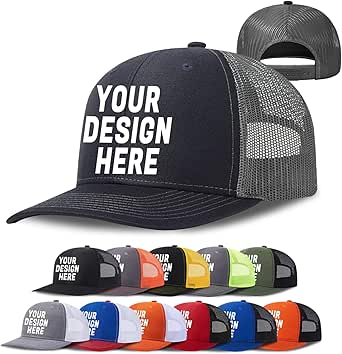 Custom Hats for Men Design Your Own Custom Trucker Hat Add Logo Text ...