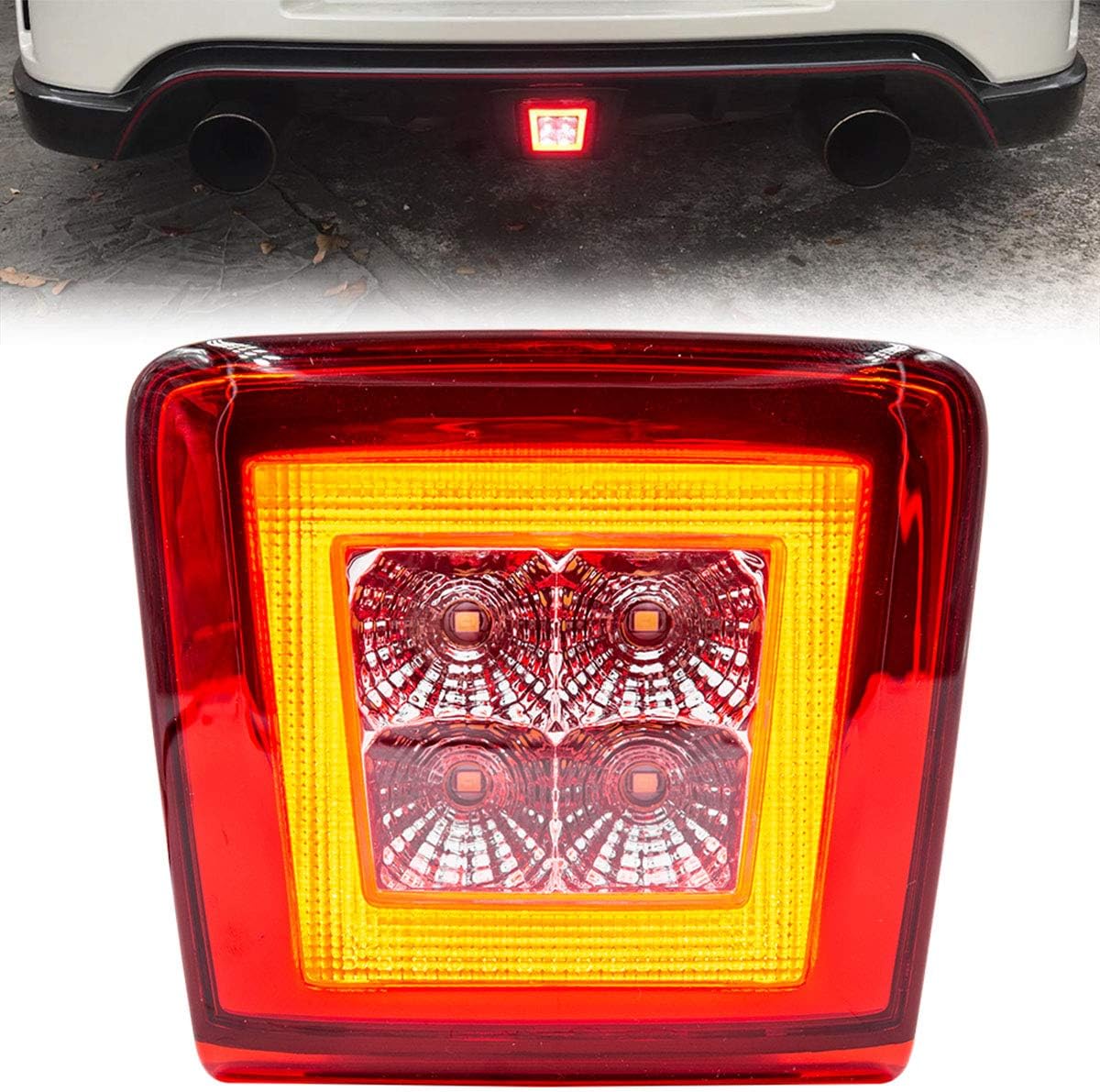 Amazon.com: GTINTHEBOX Red Lens Led Rear Fog Brake Light Kit for 2009 ...