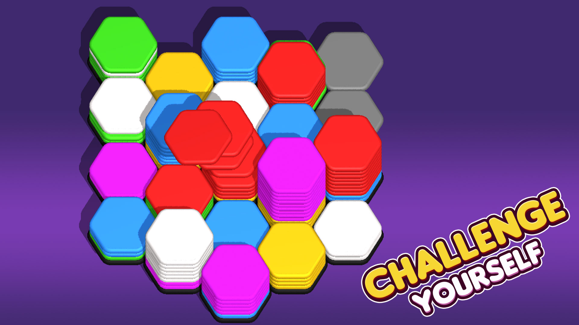 Hexa Sort 3d Merge Master Matching Tile Puzzle Challenge Color Block Sorting Game App On