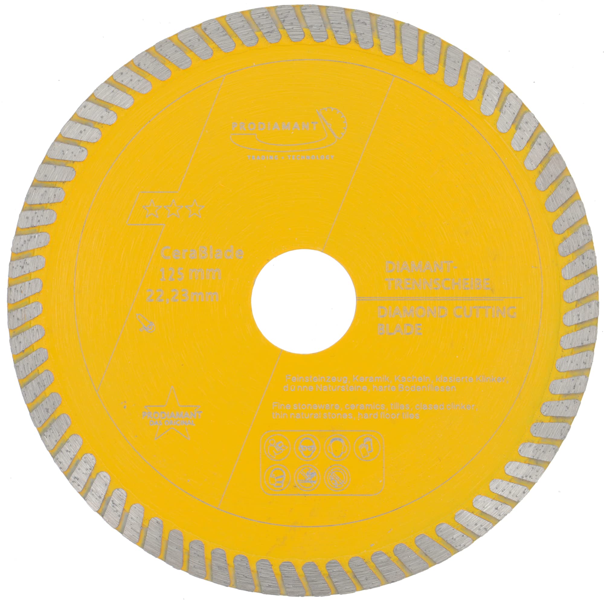 PRODIAMANT diamond cutting disc 125mm x 22.23 Cerablade Ceramic for ...
