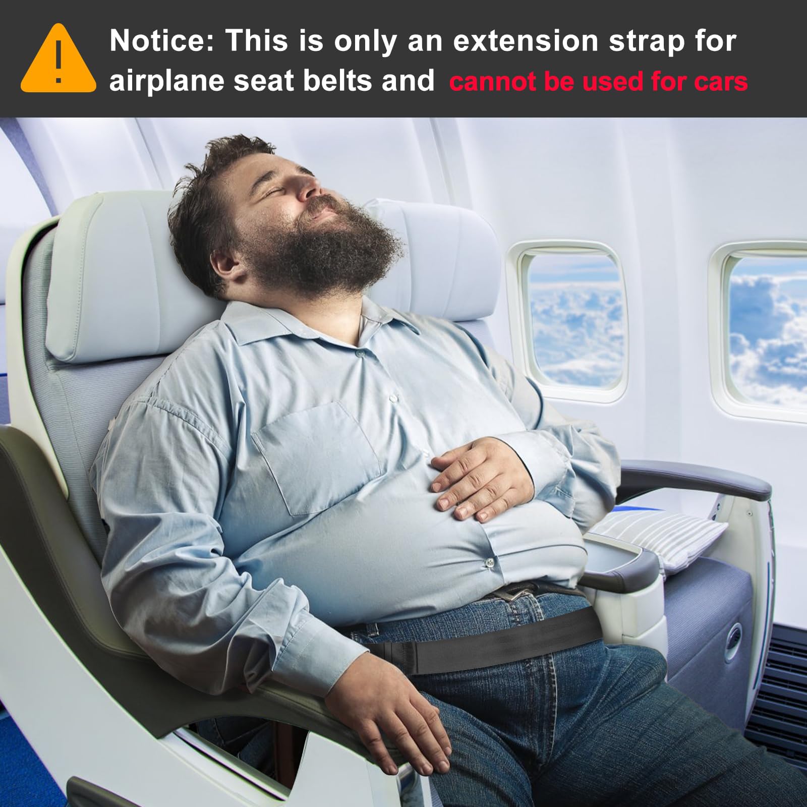 Snapklik.com : Coolrunner Air Travel Seat Belt Extender Strap For ...