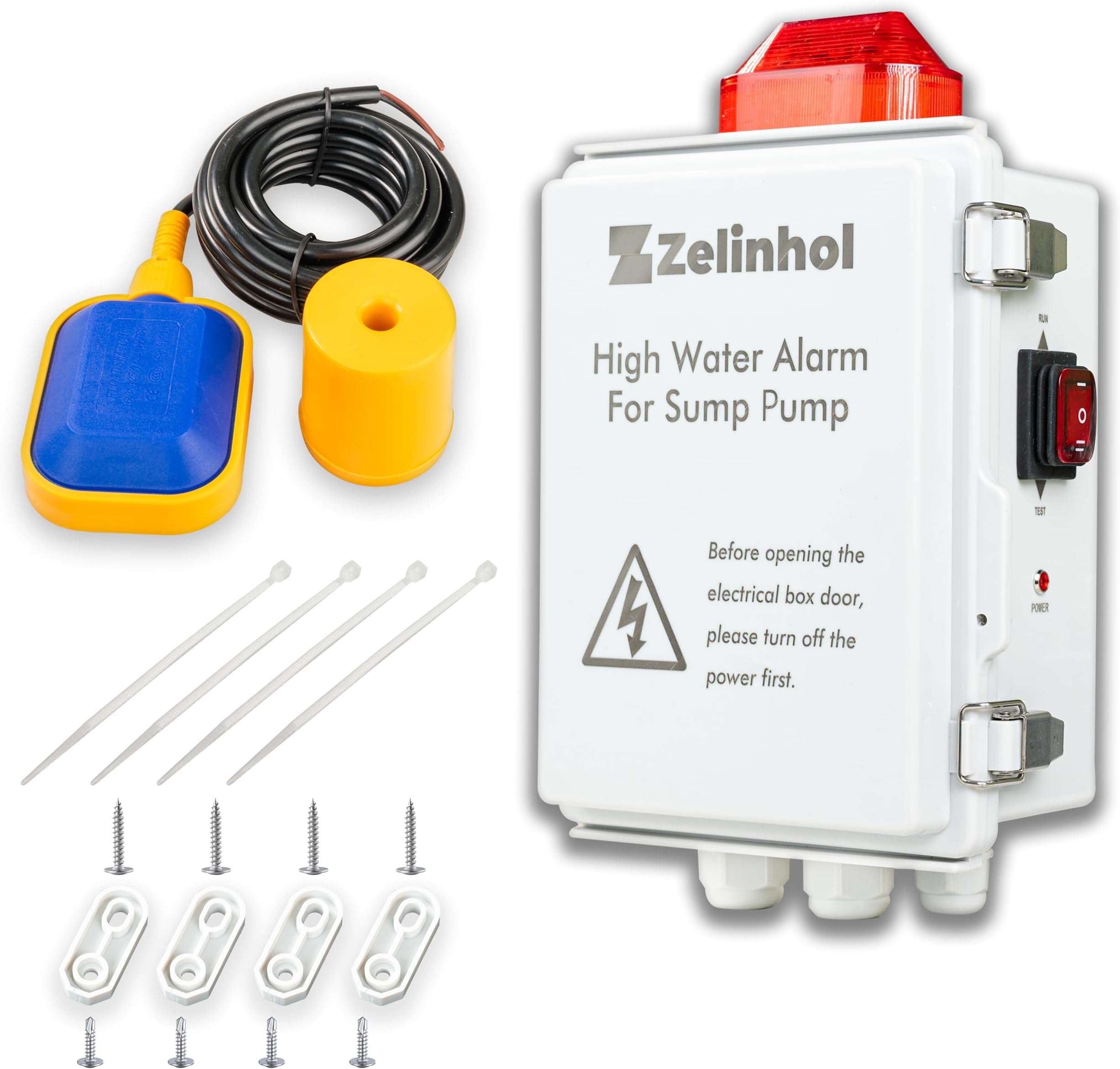 Upgrade Septic Tank & Sump Pump Alarm, 110dB Alarm + High Brightness ...