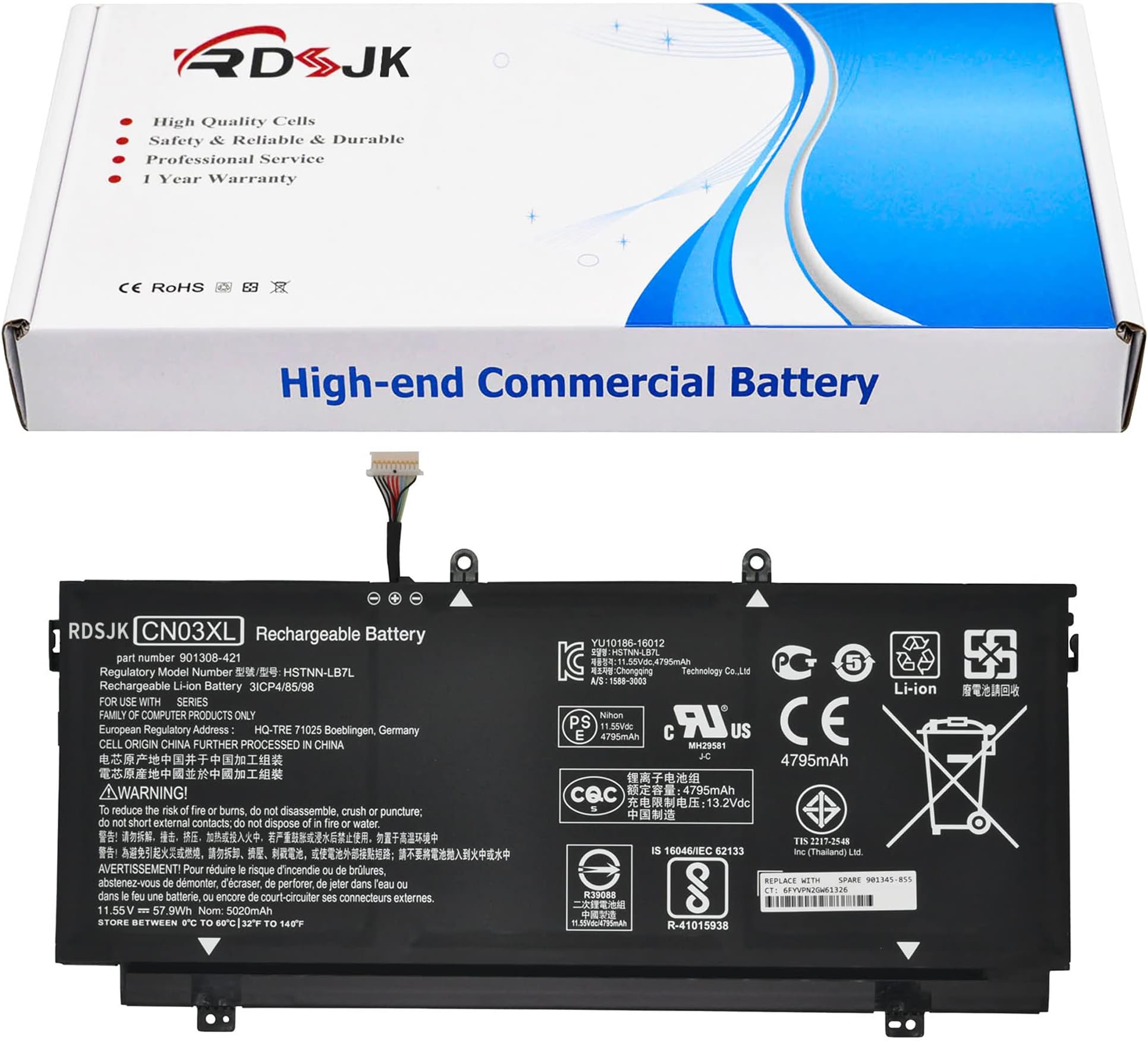 Amazon.com: Fancy Buying 807956-001 Laptop Battery for HP HS03 HS04 ...