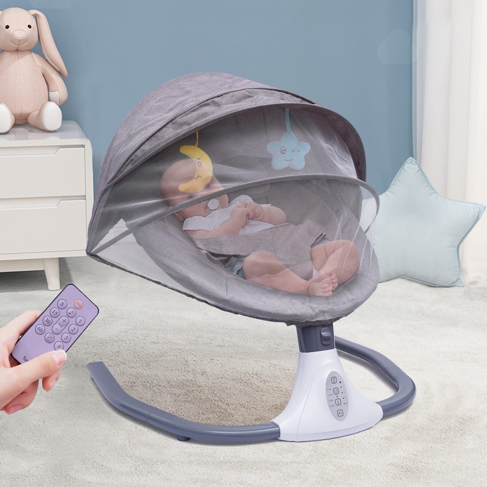 Bluetooth Infant Swing LAREX Electric Baby Swing With Bluetooth - 5 ...