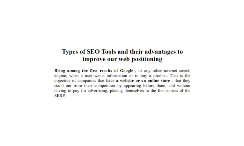 Types of SEO Tools and their advantages to improve our web positioning ...