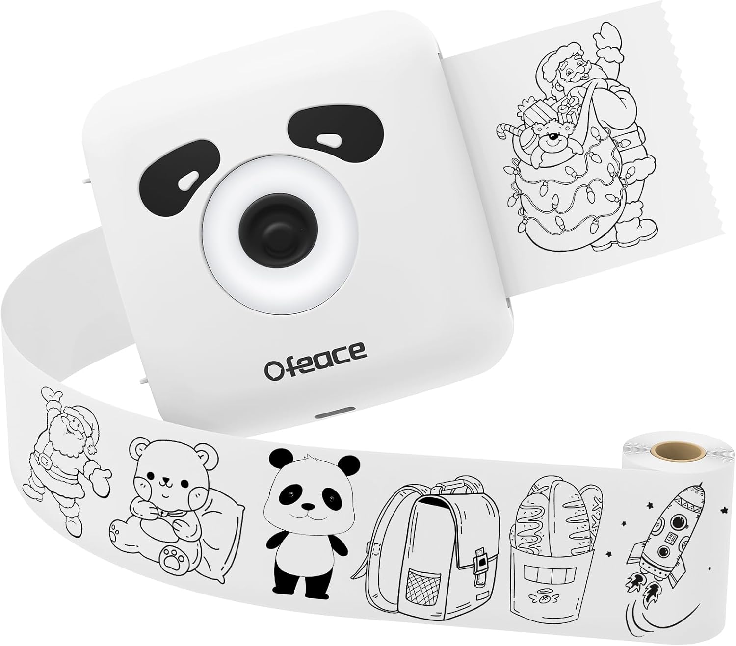 Ofeace Portable Thermal Printer, 300DPI Mini Printer High-Resolution ...