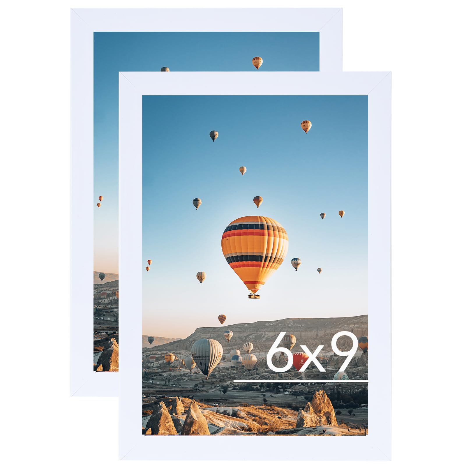 Amazon.com - JCJMY 6x9 Picture Frame Set of 2 White for Wall Hanging or ...