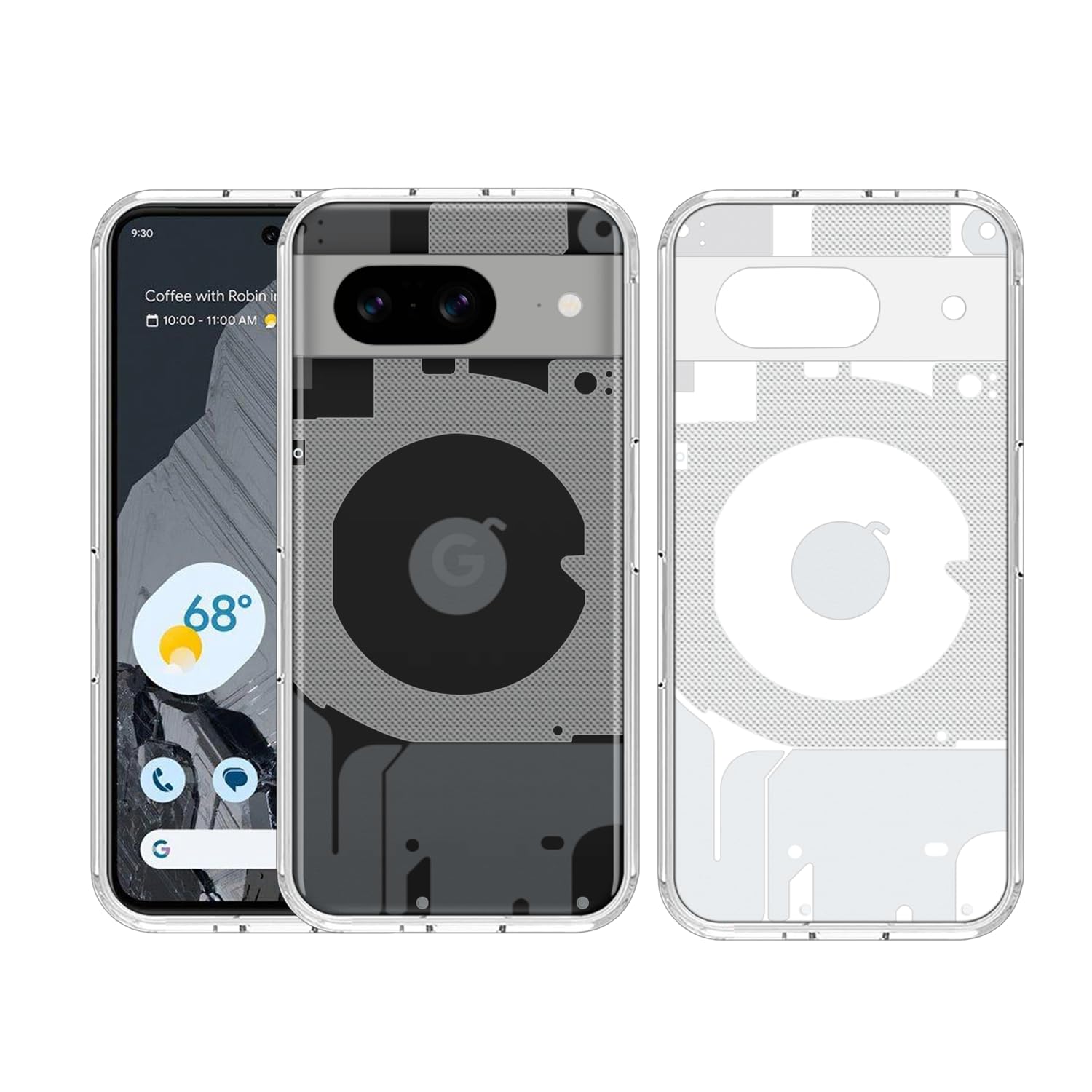 HELLO ZONE Google Pixel 8 Designer Matte Finish Soft Transparent Back ...