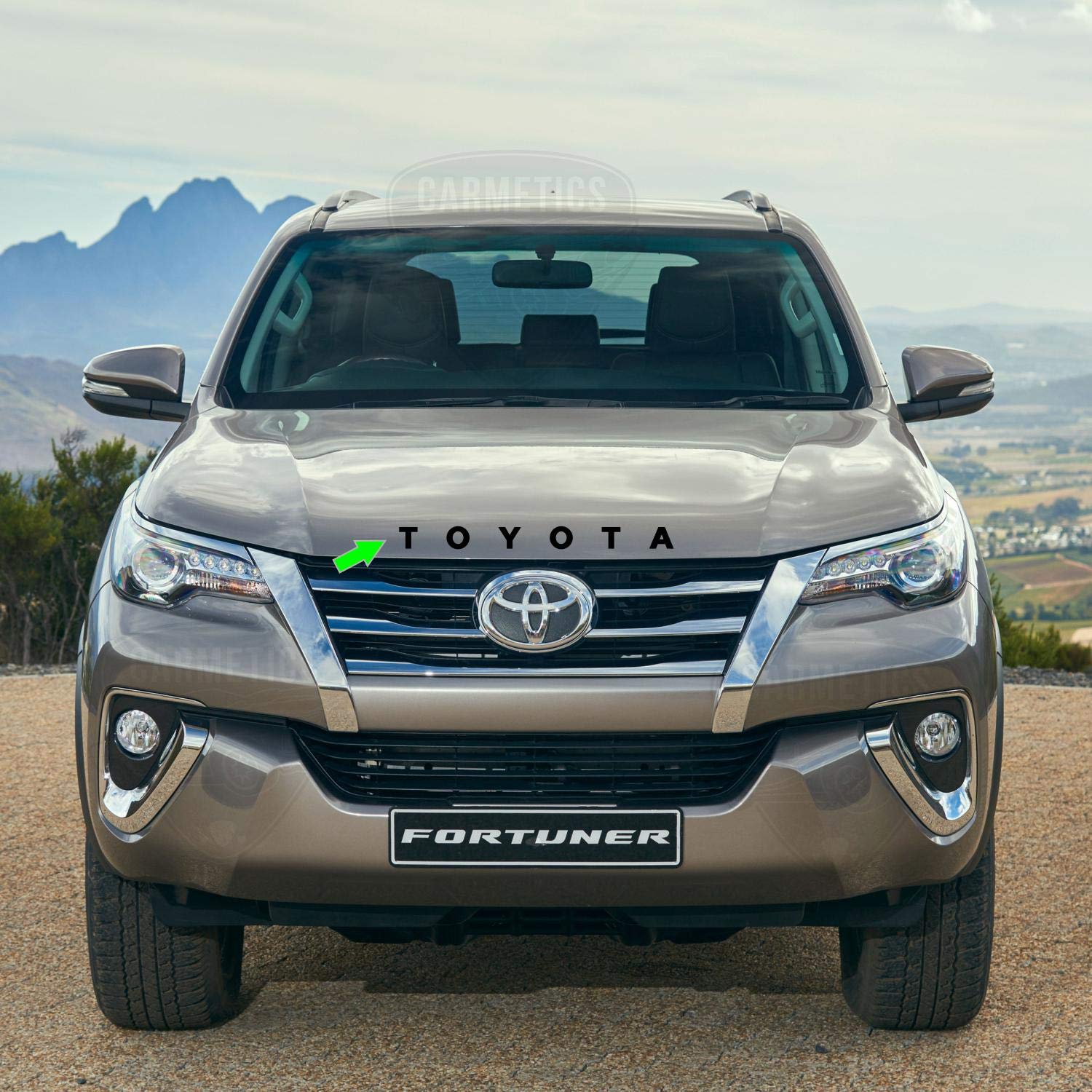 Buy CarMetics Toyota 3D Letters 3D Stickers Bonnet Logo Emblem Decals ...