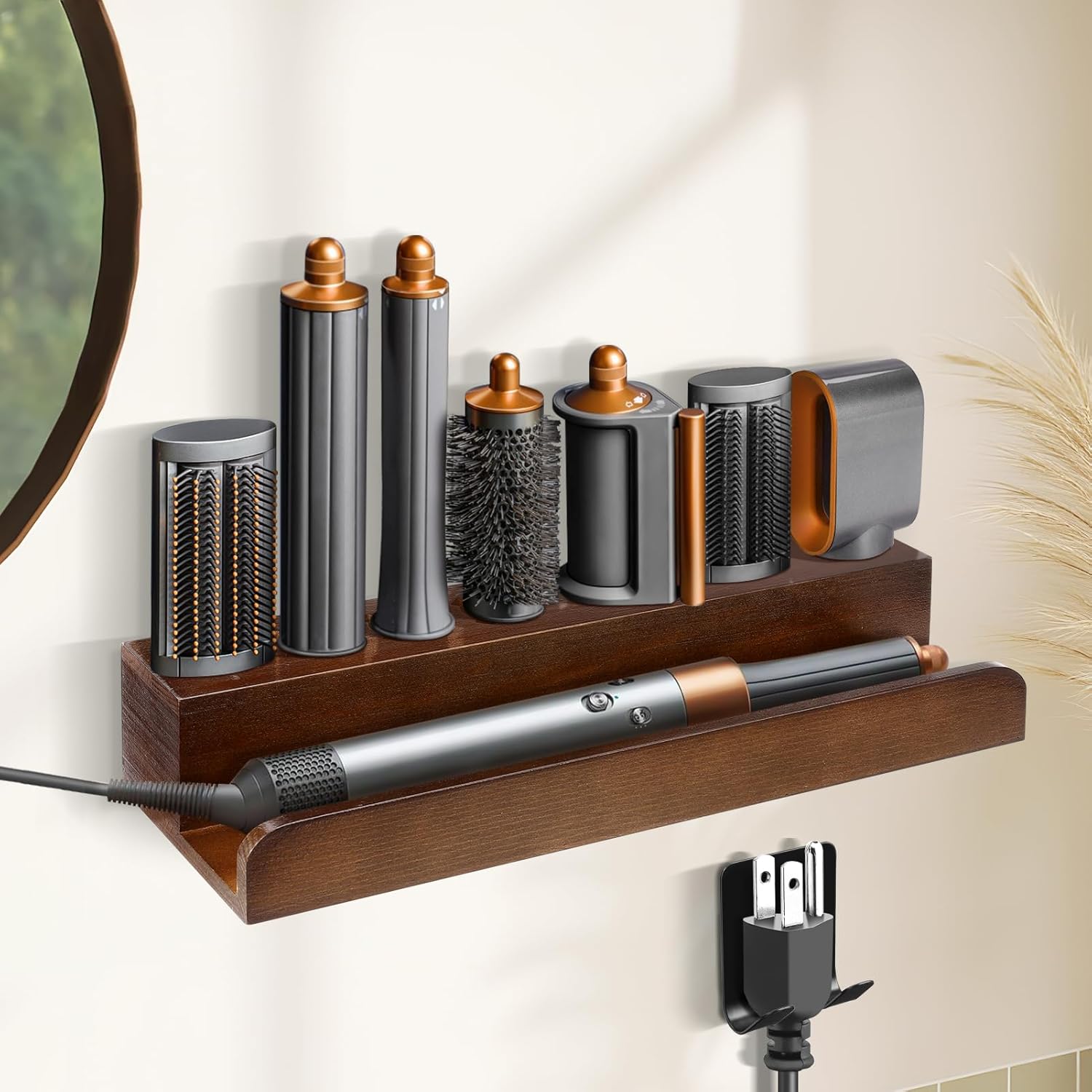 Amazon.com: Ideashop Wooden Storage Holder for Dyson Airwrap Curling ...