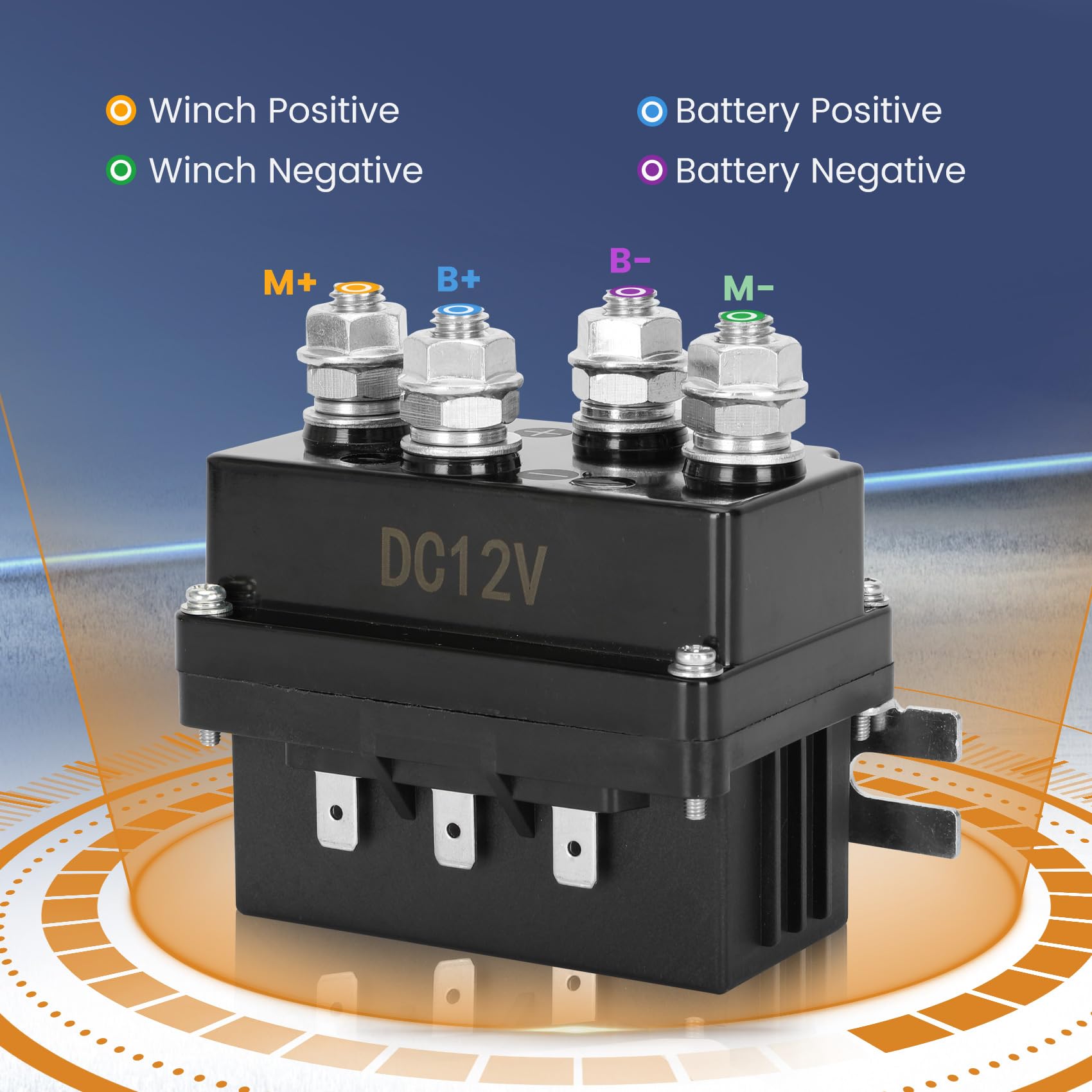 Snapklik.com : 12V 500A Winch Solenoid Relay Kit