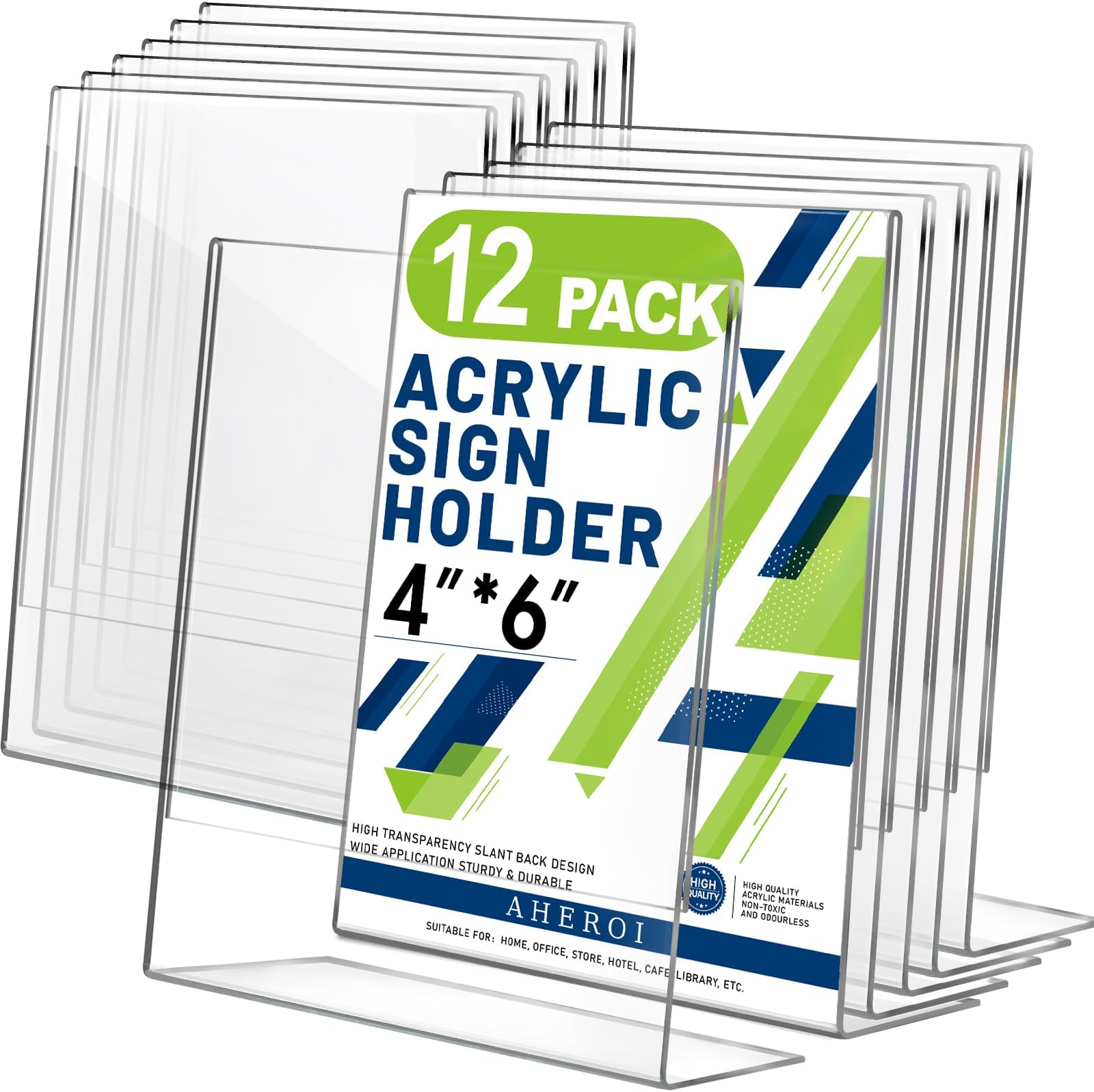 Amazon.com : Aheroi 30Pcs Acrylic Sign Holder, 8.5 x 11 Plastic Paper ...