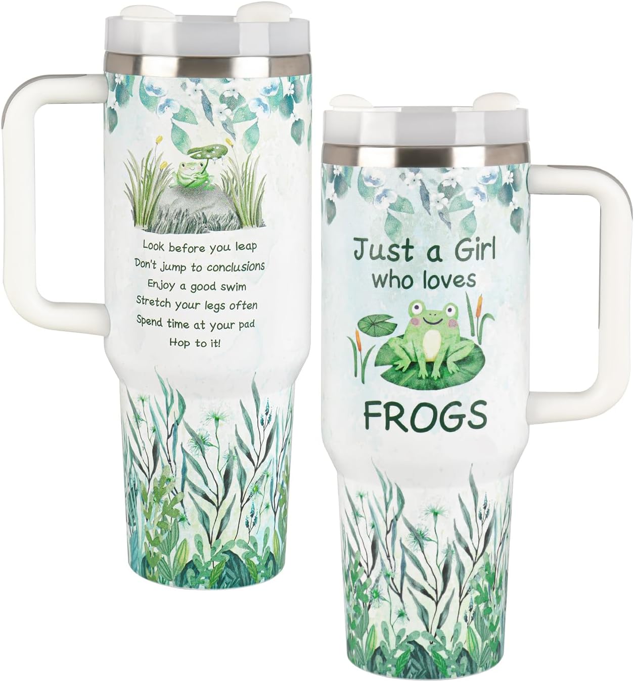 Amazon.com | Gifts For Frog Lover - Frog Tumbler With Lid and Straw 40 ...