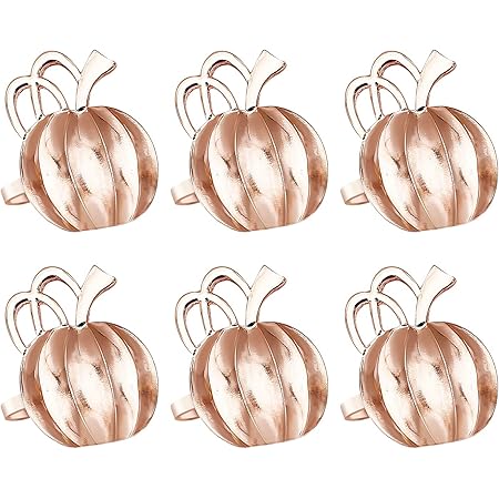 Amazon.com: Pumpkin Napkin Ring Holders Thanksgiving Halloween Napkin ...