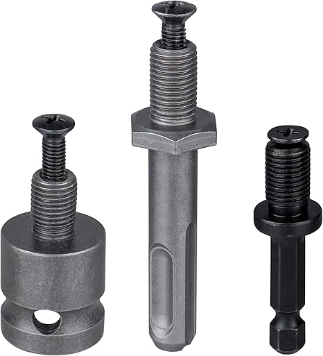 Yakamoz 3pc Drill Chuck Adapter - 3/8-24 UNF Mount Thread, 1/4" Hex ...