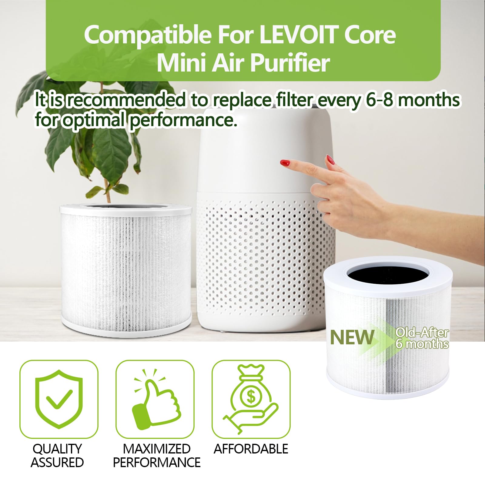 Snapklik.com : 2 Pack Core Mini Replacement Filter For LEVOIT Core Mini ...