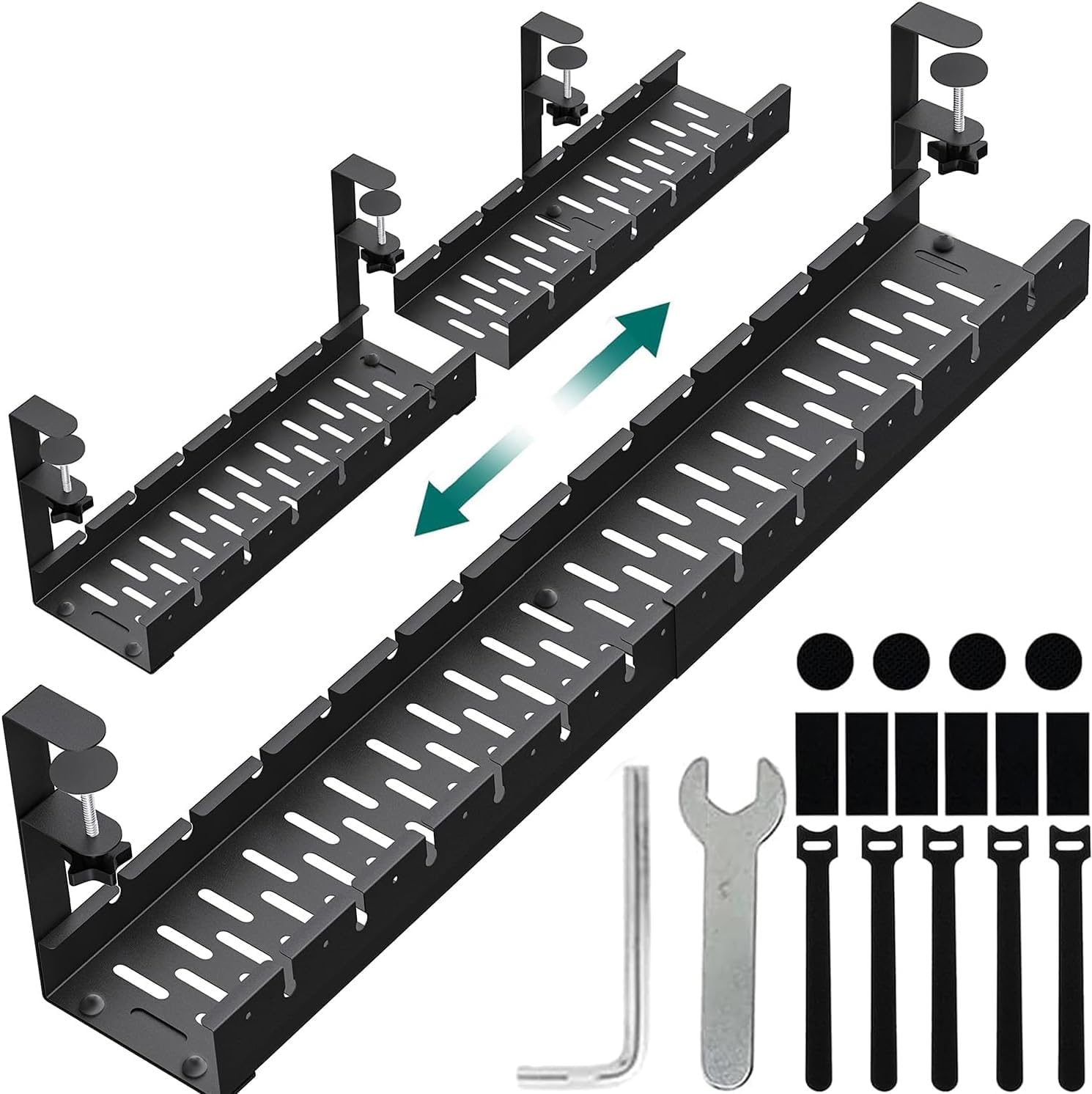 Under Desk Cable Management Tray - Under Desk Cable Organizer for Wire ...