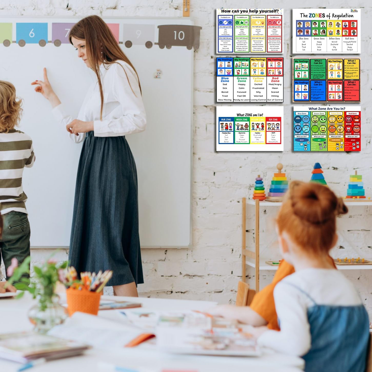 DEVENALSA Zones of Regulation Poster Feelings Posters Emotions Poster ...